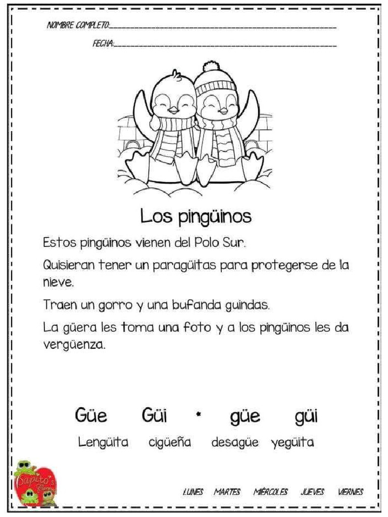 Ficha 2 Pinguino | PDF