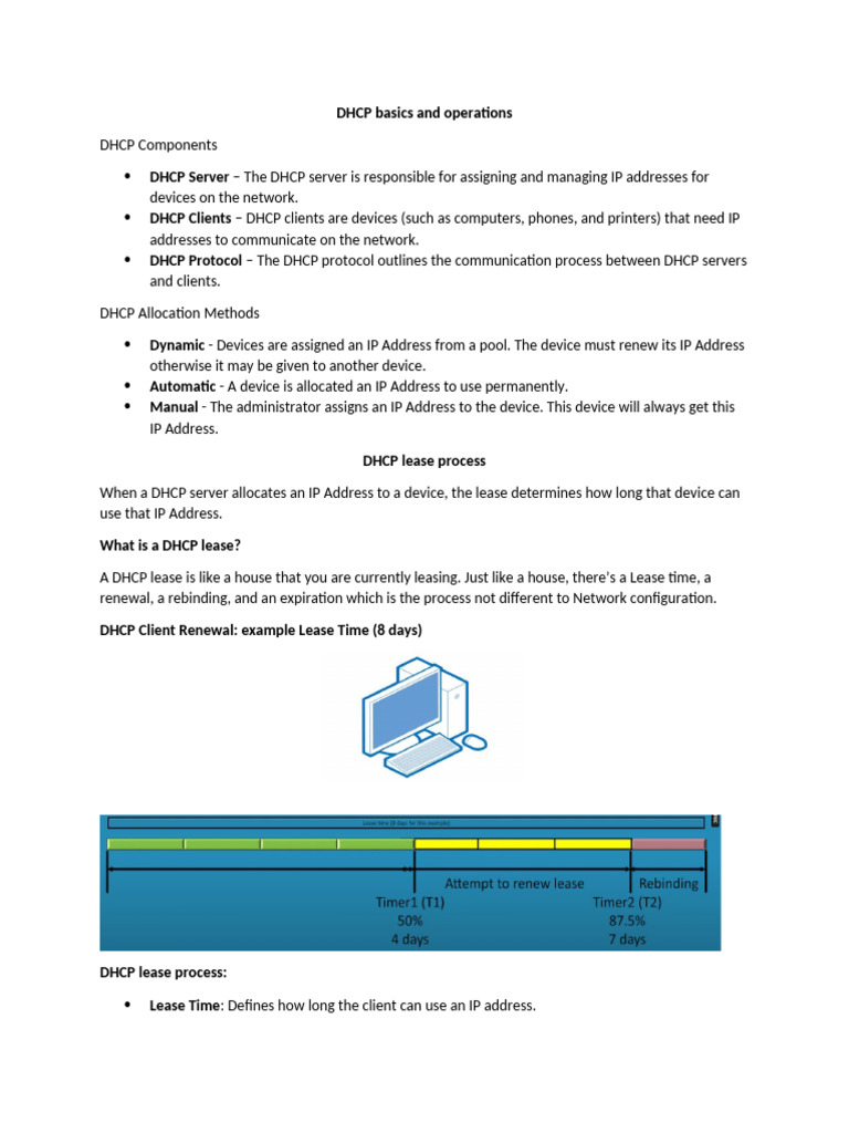 DHCP Basics and Operations | PDF