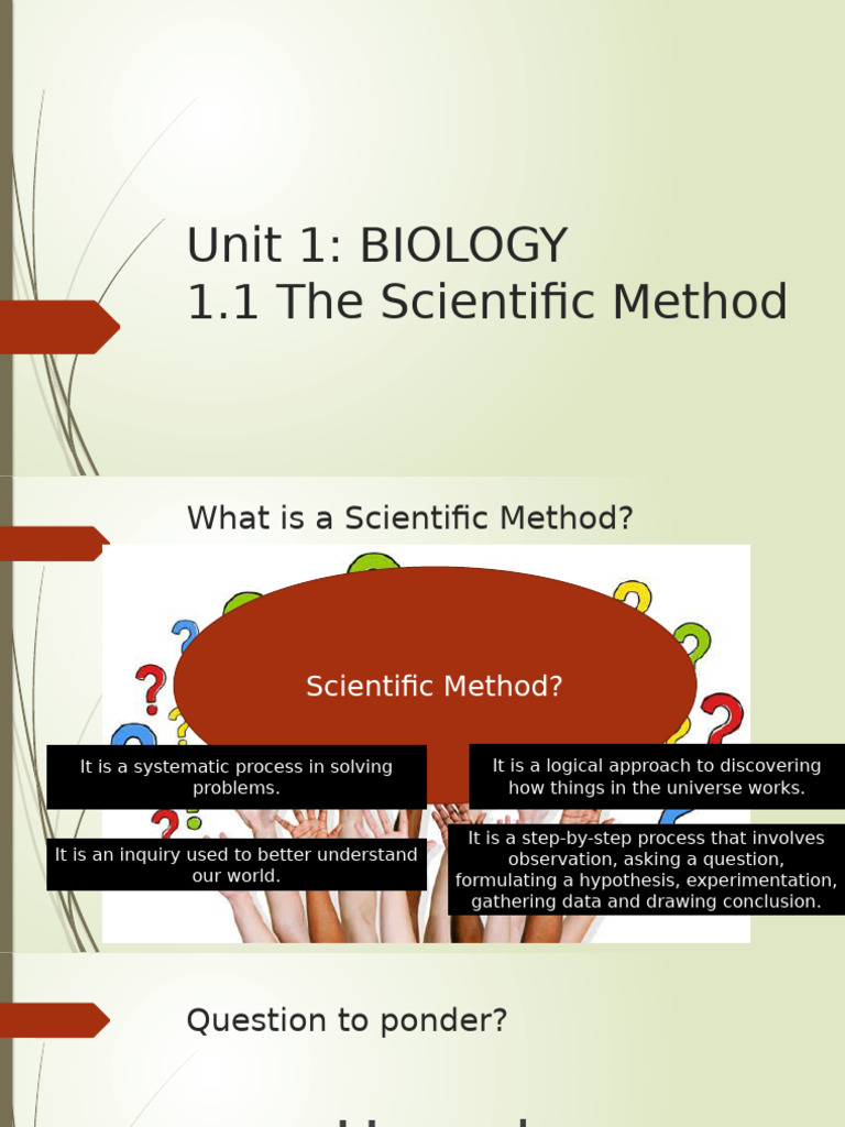 1.1 Scientific Method | PDF