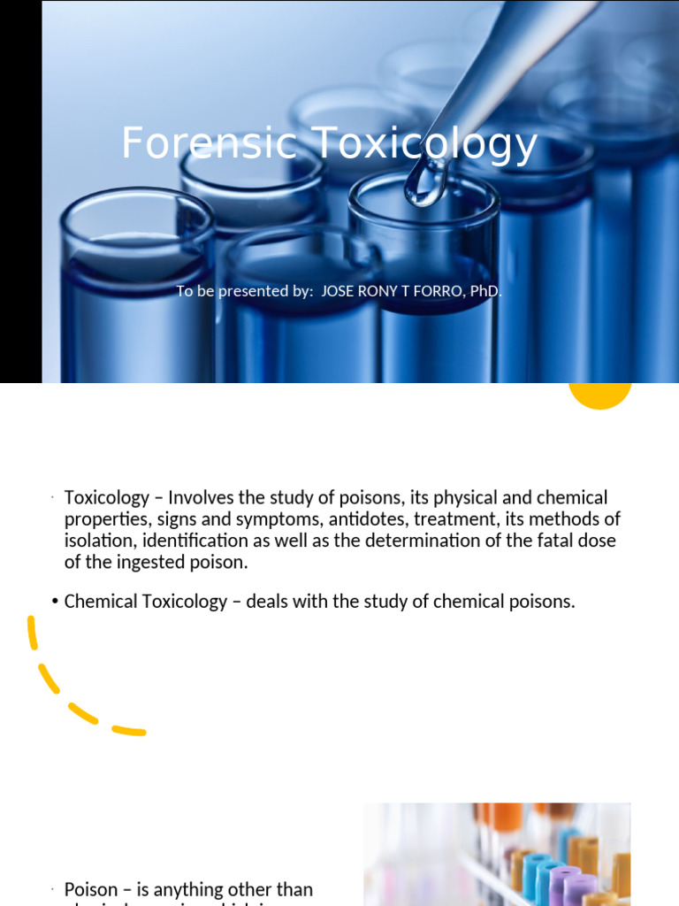 Forensic Toxicology Oct 2021 | PDF | Toxicology | Crime Scene