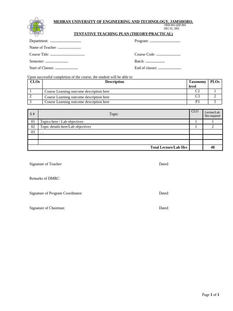 Annex -02 (b) TTP Format Copy | PDF