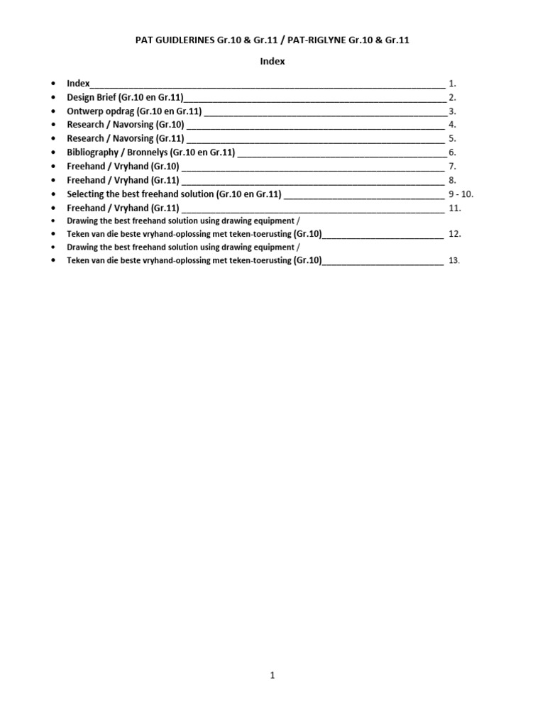 PAT Breakdown Gr10 and Gr11-1 - 240612 - 183029 | PDF | Drawing ...