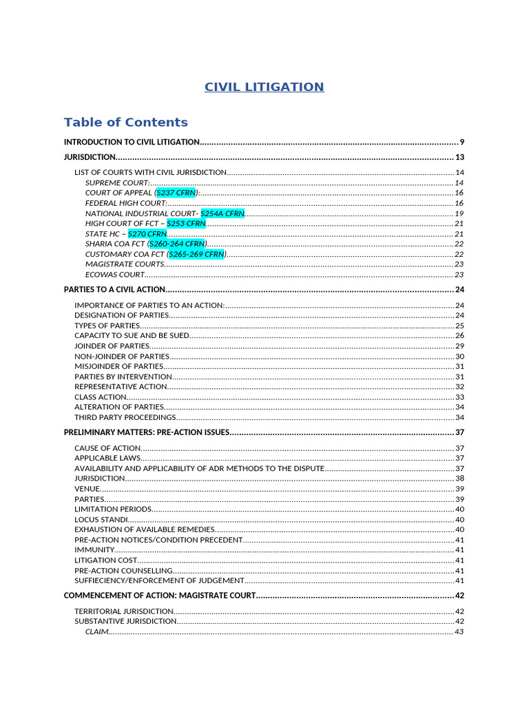 Civil Litigation | PDF