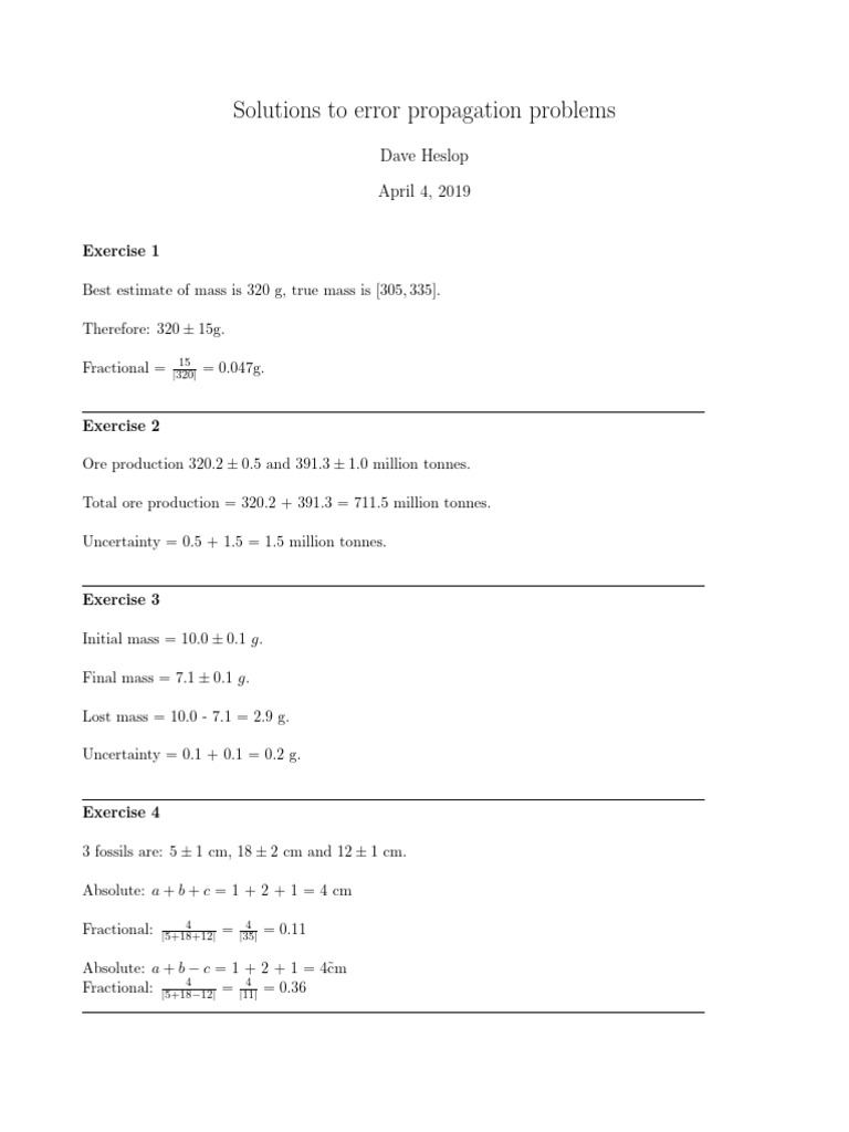 Exercises_errors_solutions | PDF