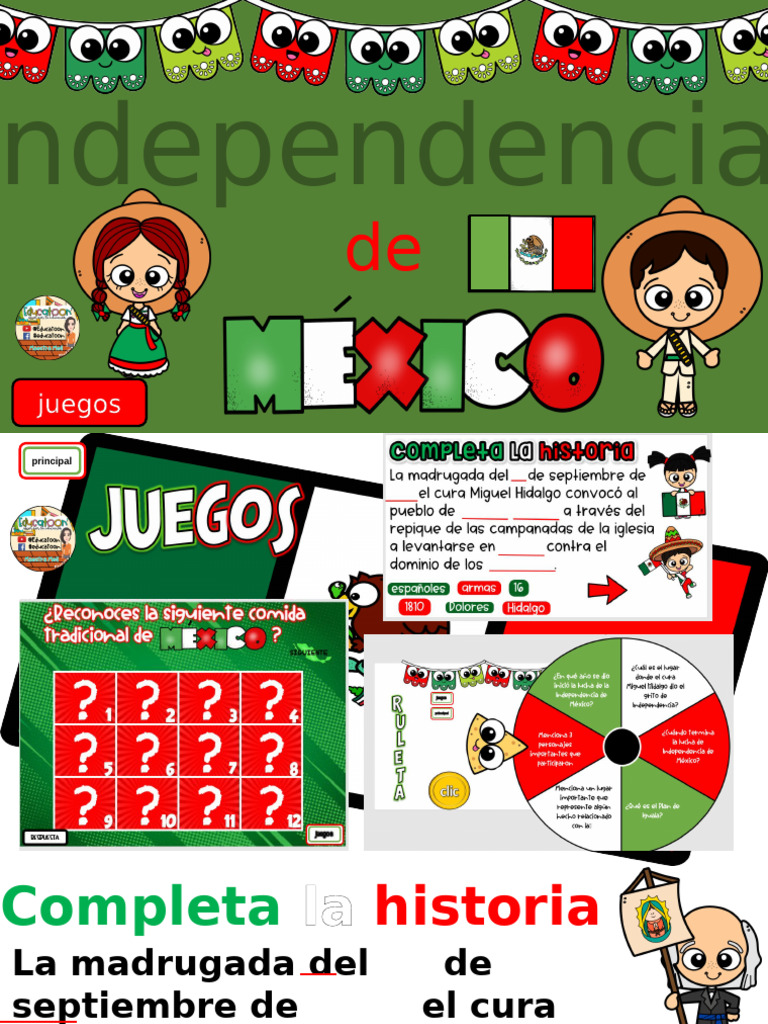 Interactivo Independencia de México Educatoon | PDF