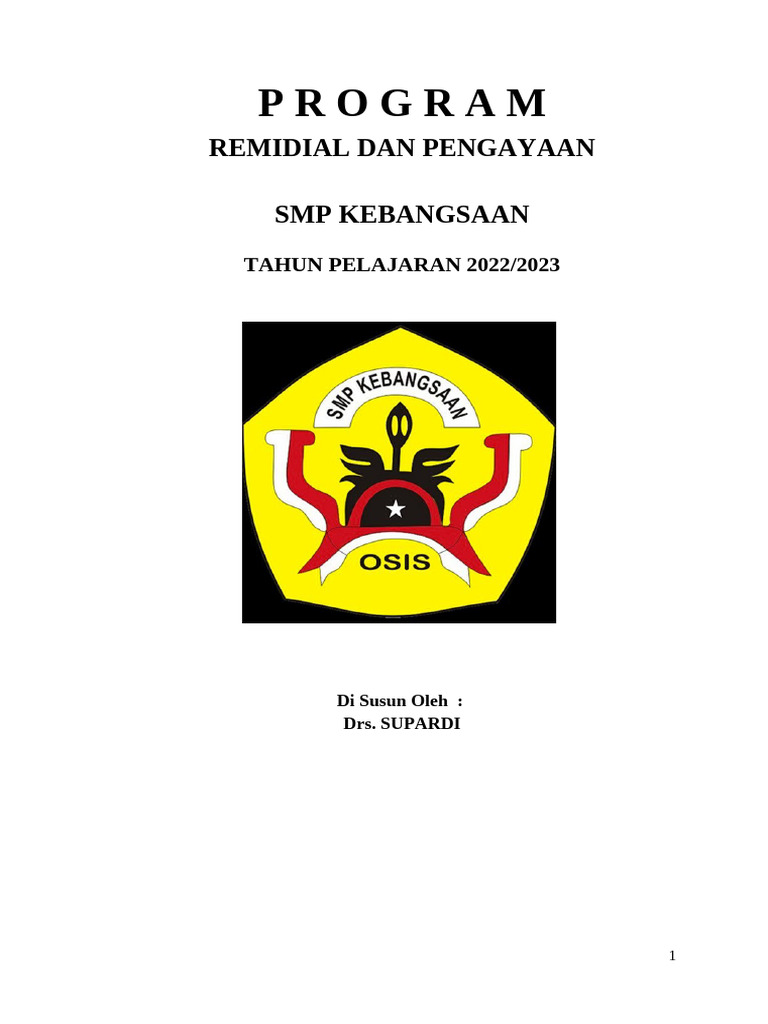 Program Remidial Dan Pengayaan-1 | PDF
