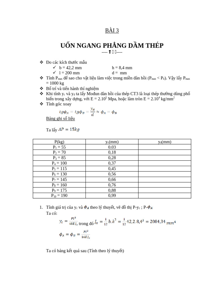 Bai 3 - Uon Ngang Phang Dam Thep | PDF