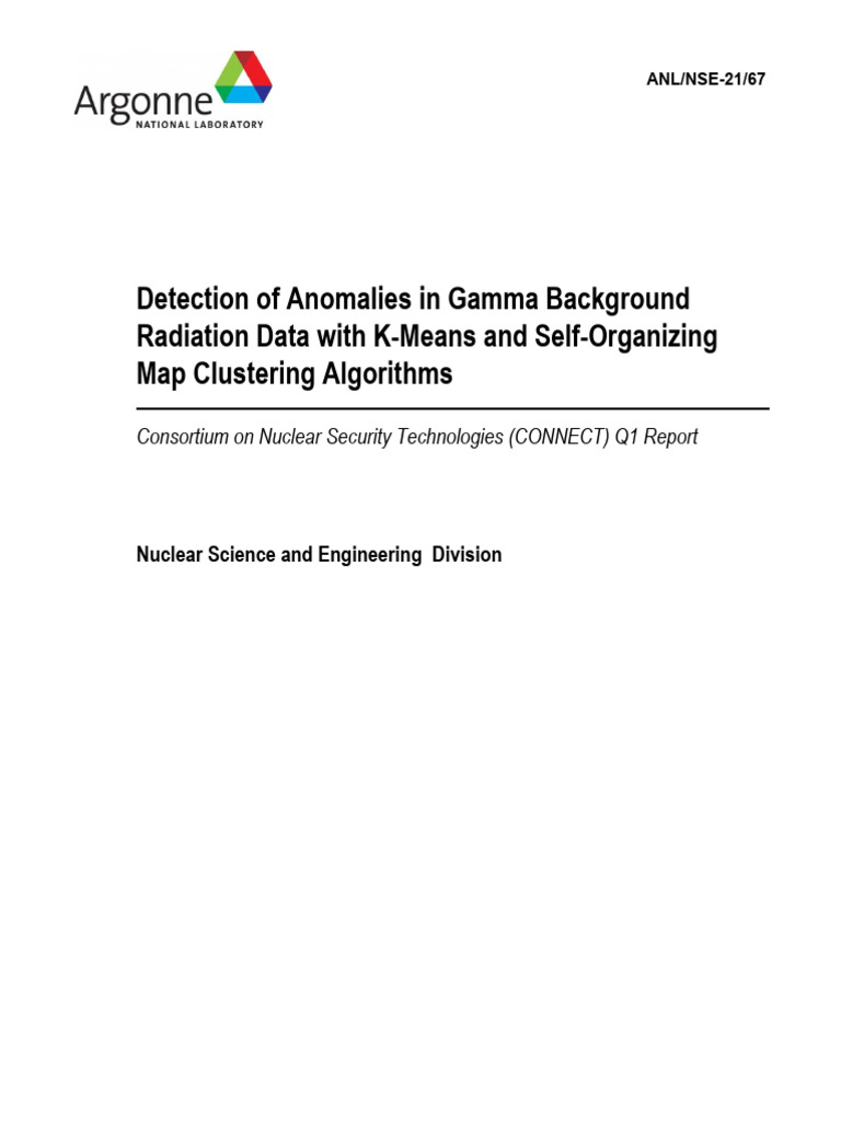 Detection of Anomalies in Gamma Background Radiation Data With K-Means and Self-Organizing Map ...