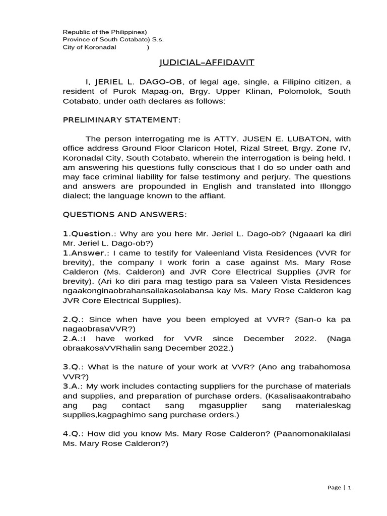 JA-Dago-ob-with-translation.Revised 2 | PDF