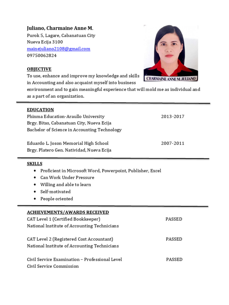 Charmaine Anne Macapas Juliano Updated Resume | PDF