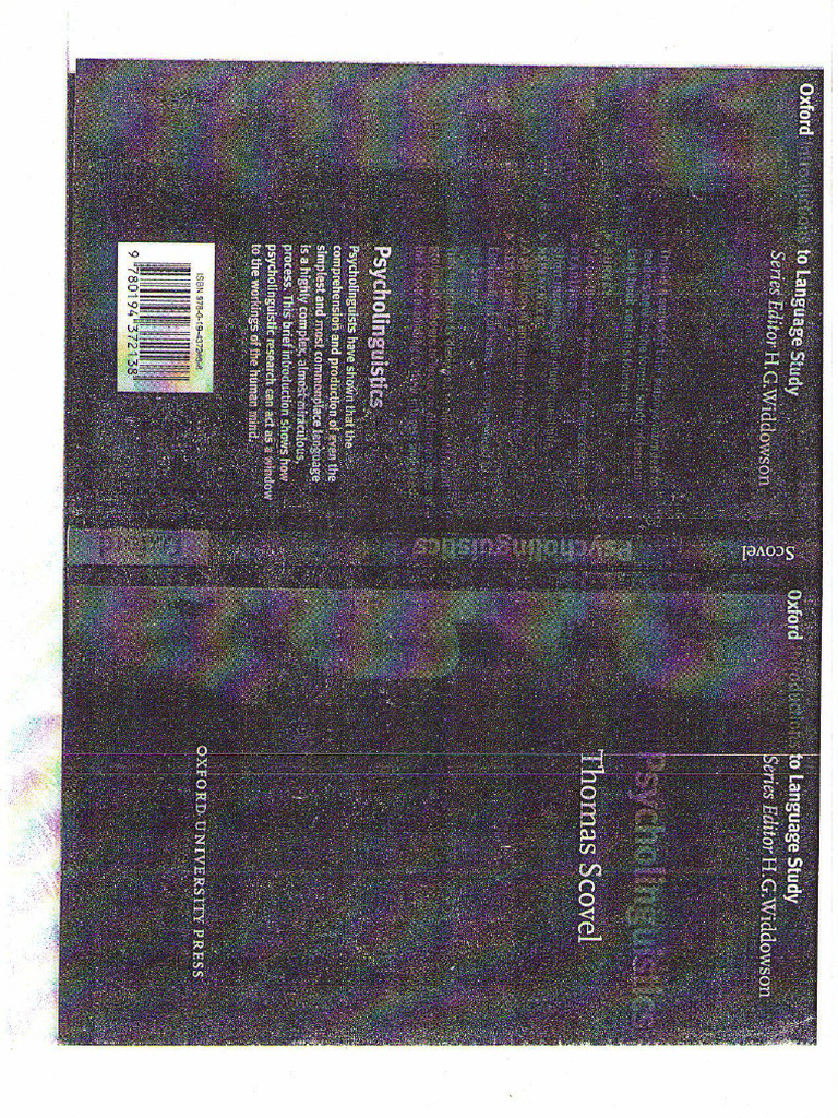 Psycho Linguistics | PDF