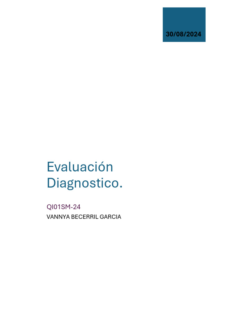 A1 DH Evaluación Diagnóstica | PDF