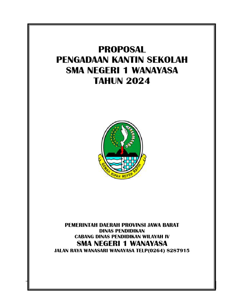 Softfile Proposal Kantin Sman1wanayasa | PDF