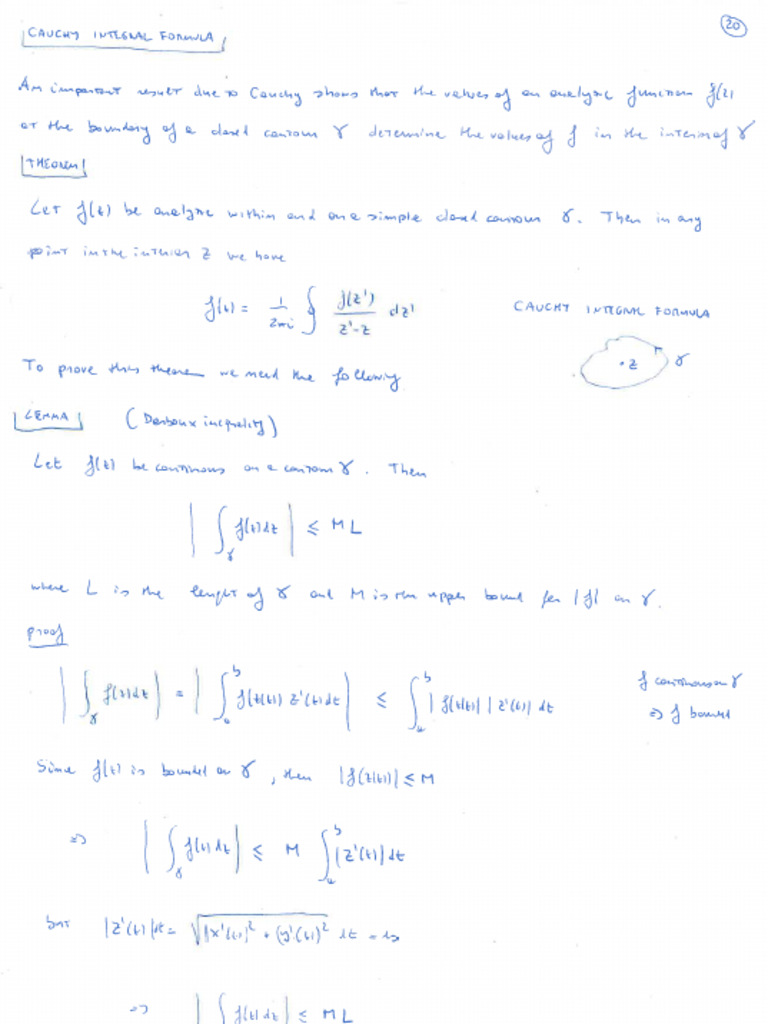 Cauchy Integral Formula | PDF