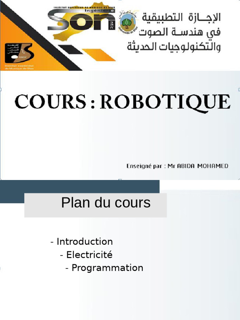 Cours Robotique 2018 | PDF