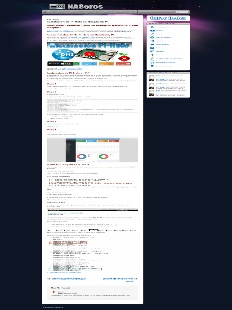 Instalación de Pi-Hole en Raspberry Pi - Ubuntu Server | PDF
