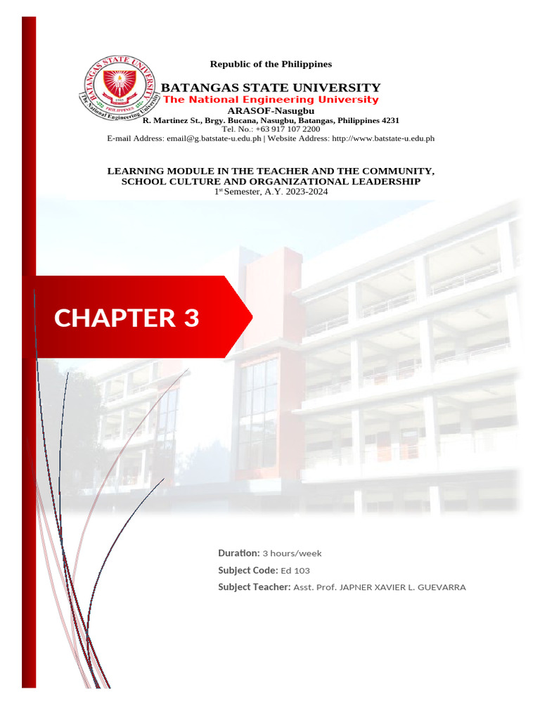 ED 103 Module Chapter 3 | PDF