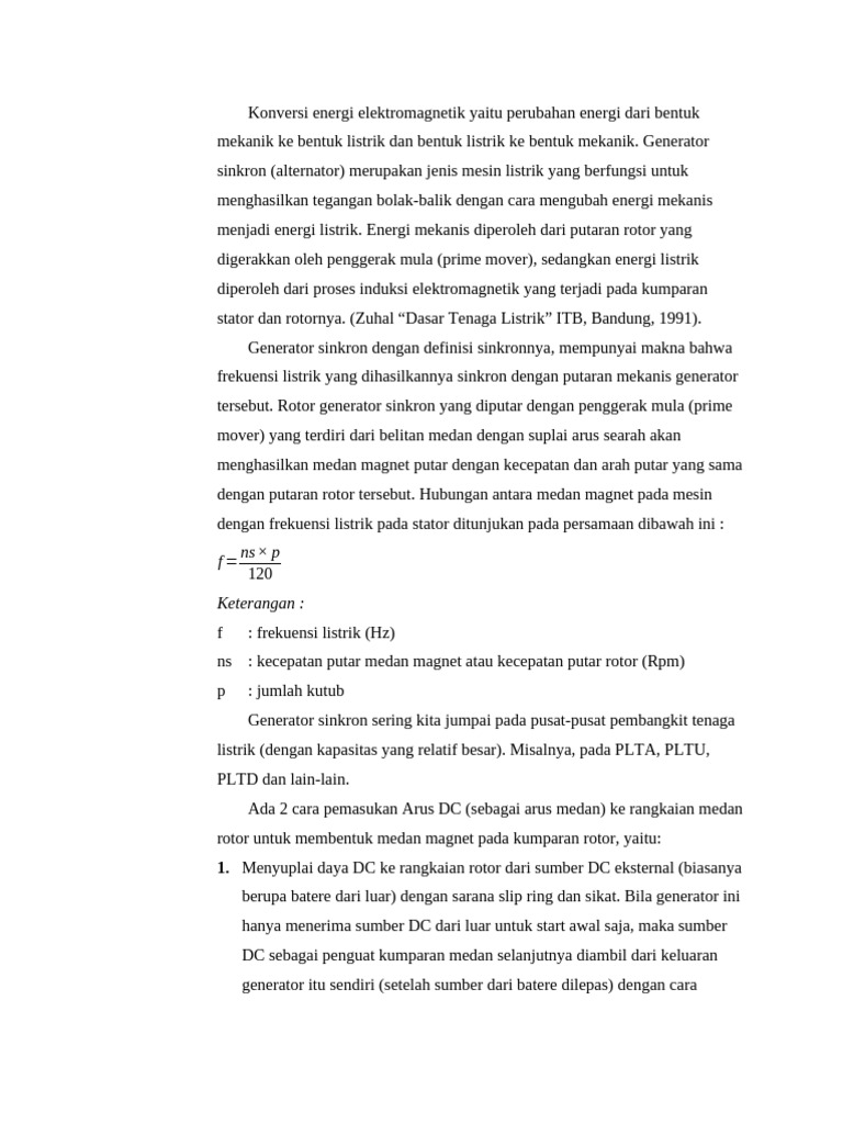 Konversi Energi Elektromagnetik Yaitu Perubahan Energi Dari Bentuk Mekanik Ke Bentuk Listrik Dan ...