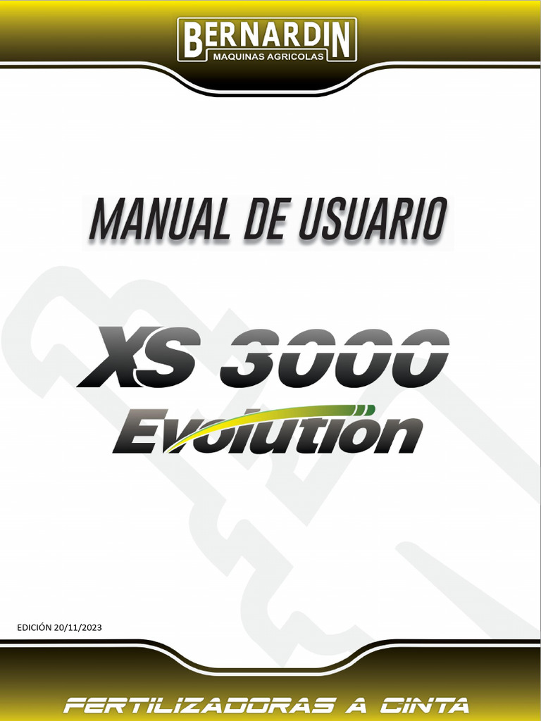 Manual Fert. XS Evolution 3000 | PDF