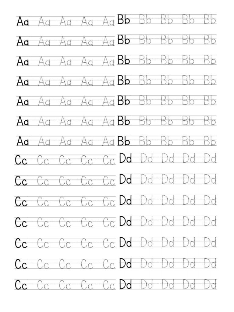 Planas Del Abecedario en Letra de Molde | PDF