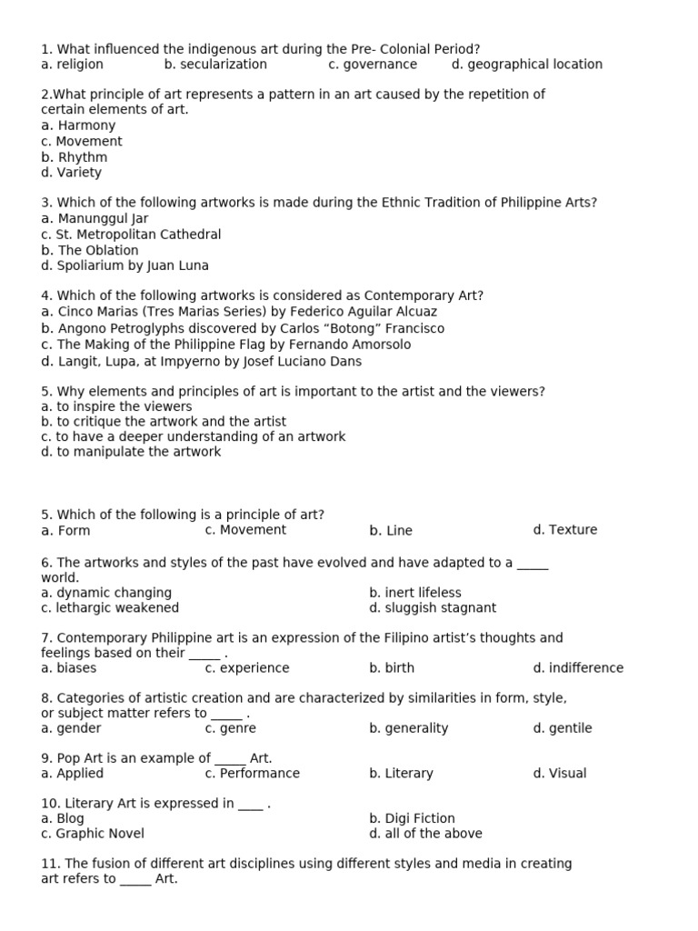 1st Periodical Test | PDF | Composition (Visual Arts) | Art