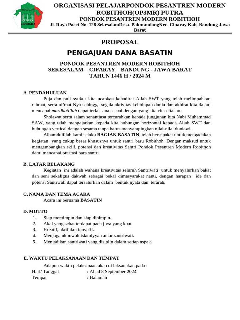 PROPOSAL Basatin | PDF