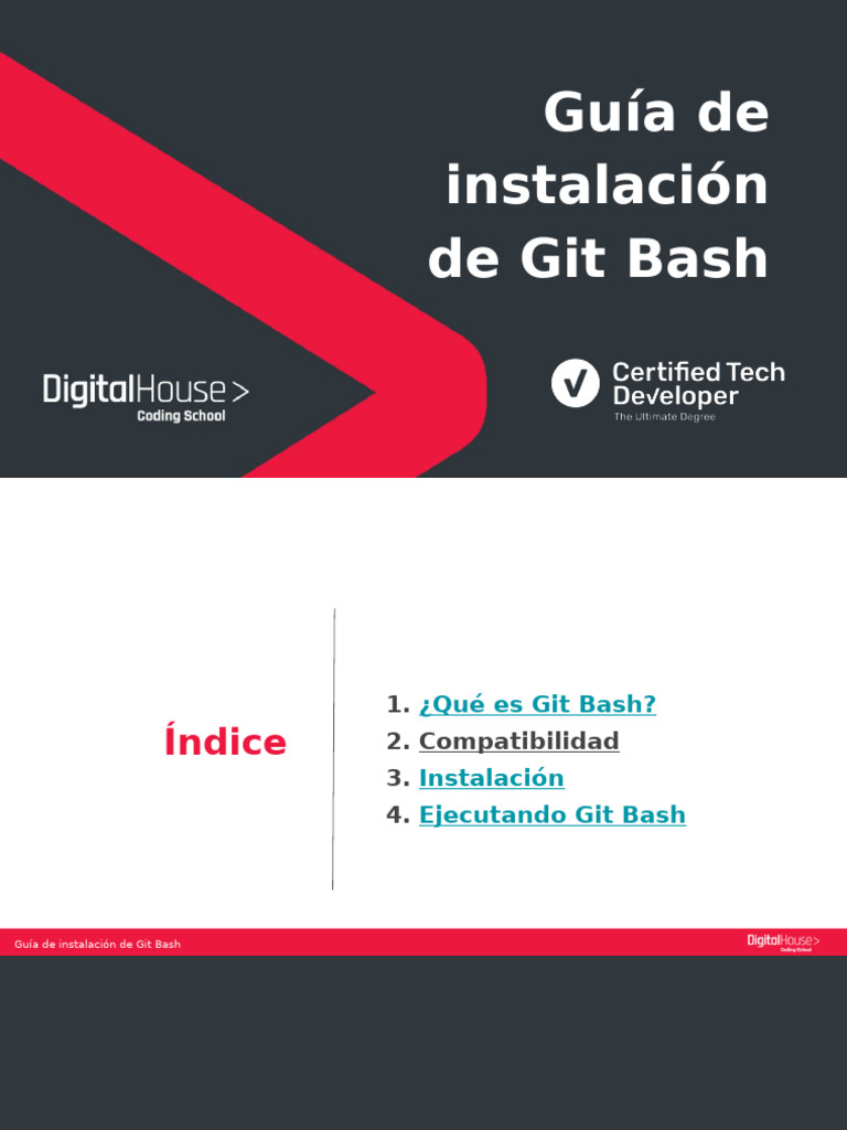 14.Guía de instalación de git bash | PDF
