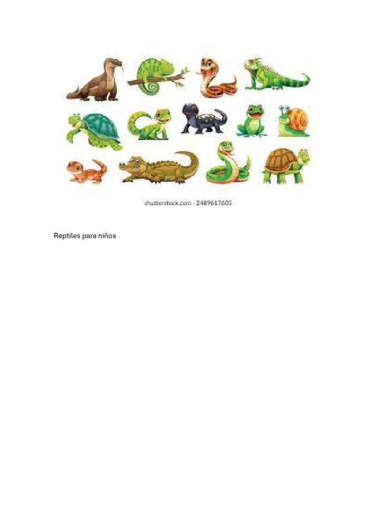 Reptiles: Fichas y Ciclo de Vida para Niños | PDF