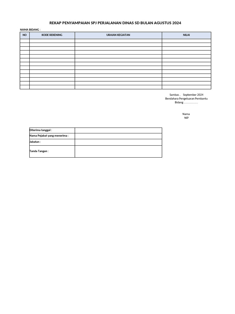 Tanda Terima SPJ | PDF