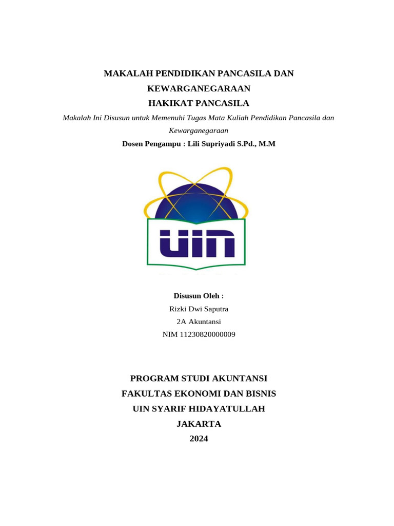 RPS - 1 - Rizki Dwi Saputra - 11230820000009 | PDF