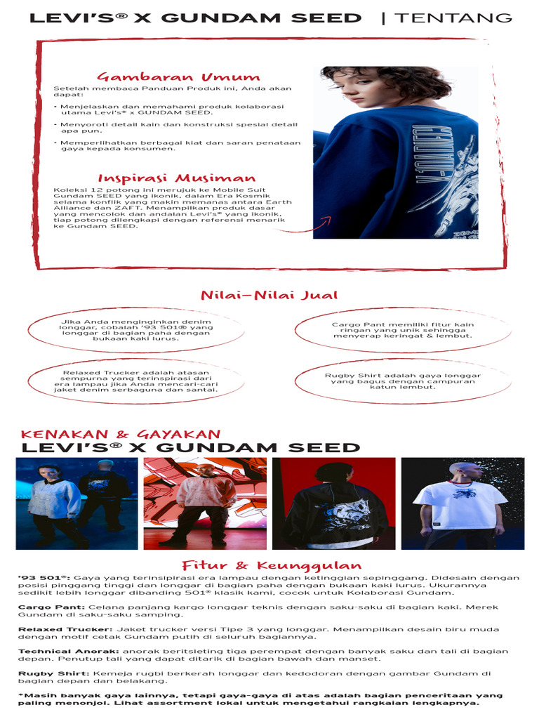 Levis X Gundam Seed - Product Guide - Id - ID | PDF