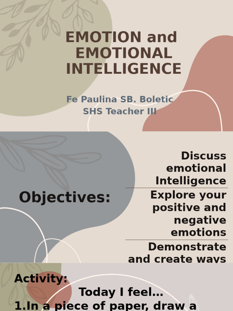 Lesson 8 Emotional Intelligence | PDF