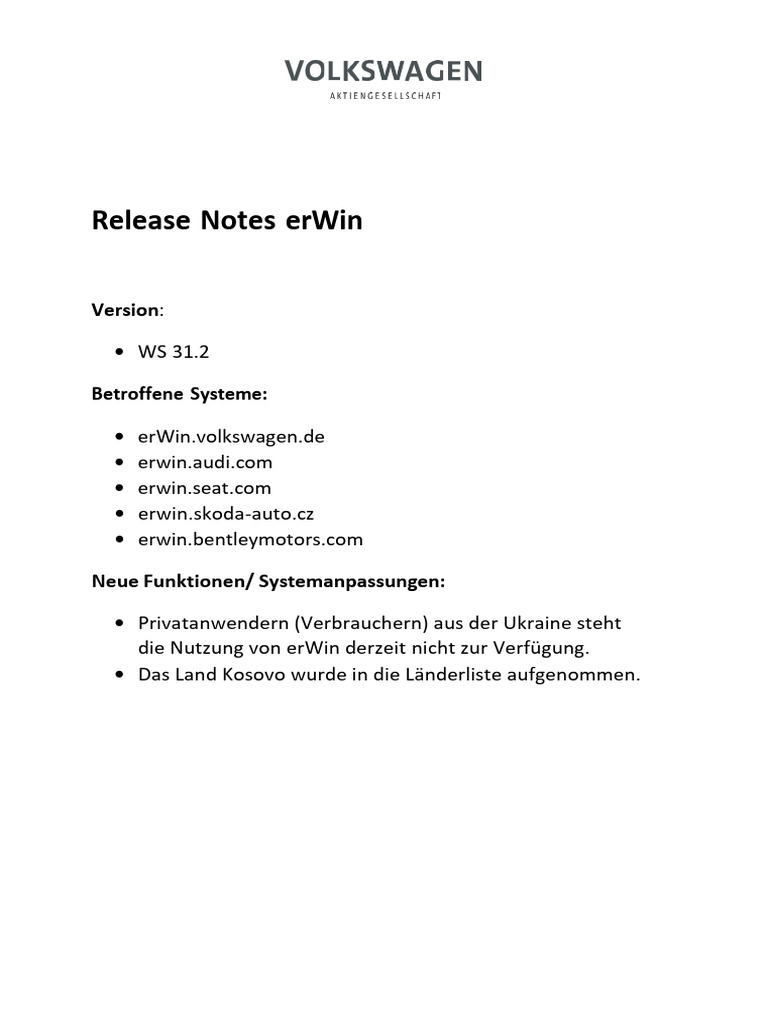Release Notes Erwin | PDF
