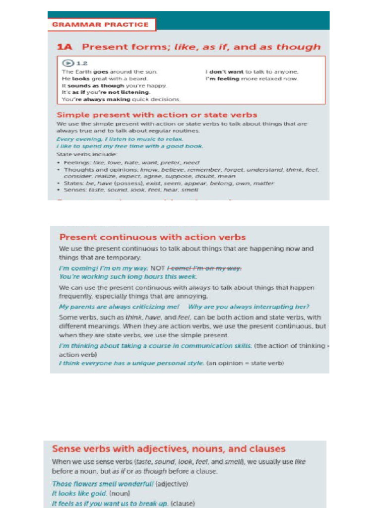 Present Forms Like As If | PDF