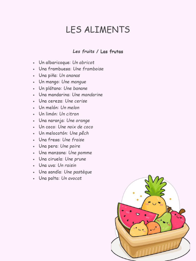 Les Aliments | PDF
