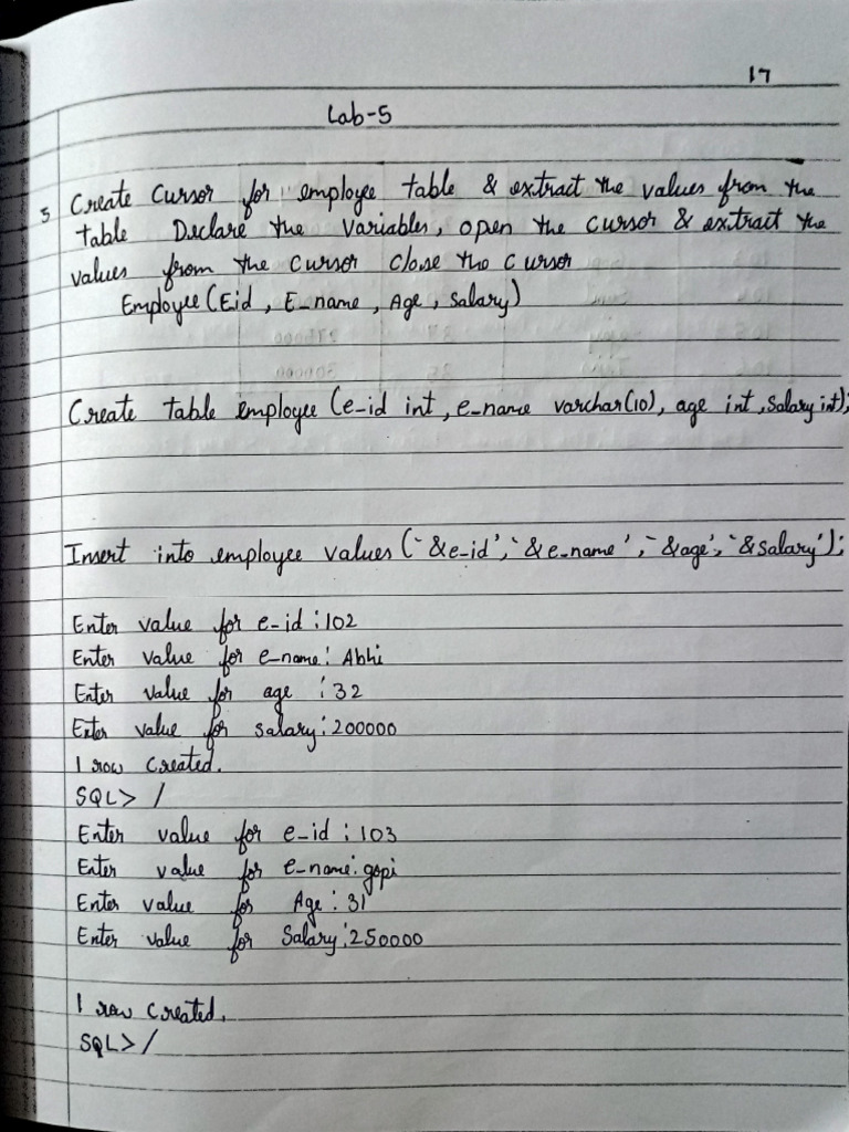 Dbms 5 To 7 Record | PDF