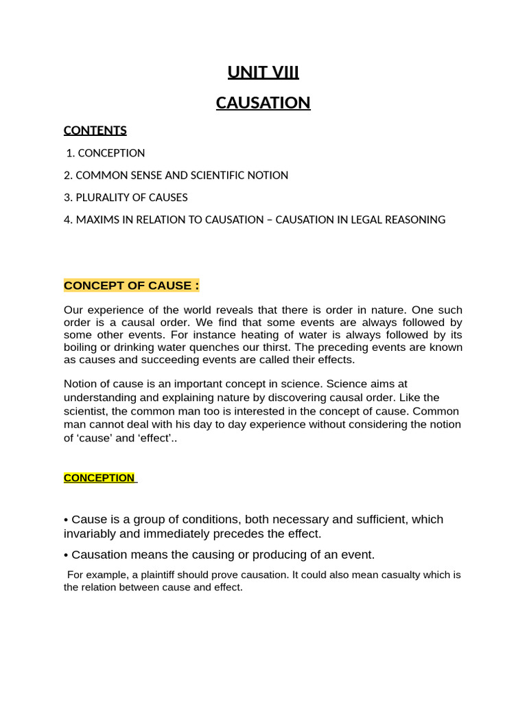 CAUSATION | PDF
