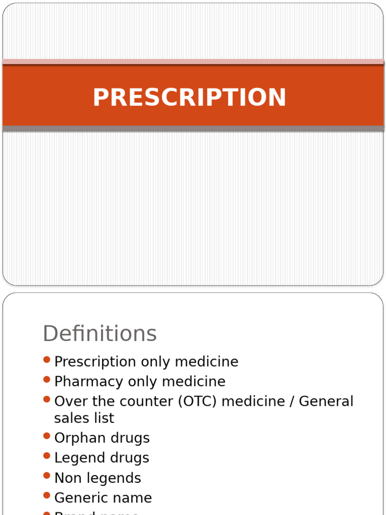 Prescription | PDF