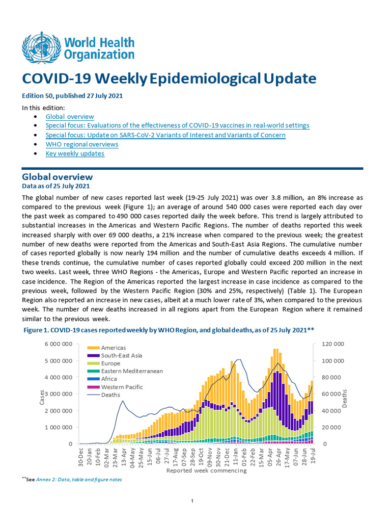 Weekly Epi Update 50 Updated | PDF