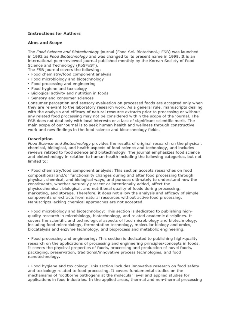 Instructions For Authors 2023 | PDF