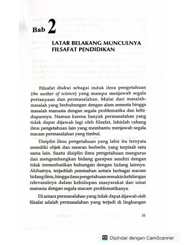 Bab 2 - Filosofi Pendidikan | PDF