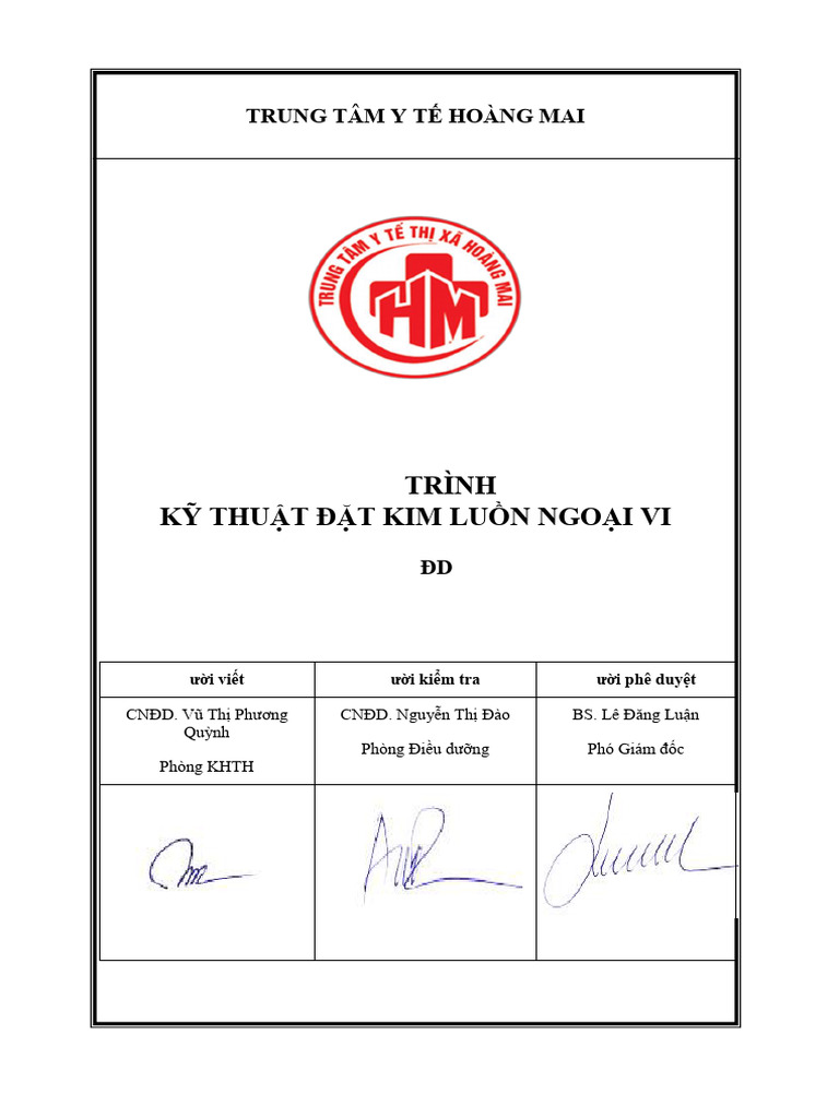 QTKT - ĐD - 12 - QUY TRÌNH KỸ THUẬT ĐẶT KIM LUỒN NGOẠI VI | PDF