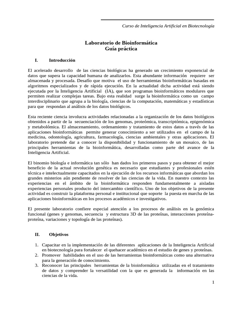 Taller Bioinformática 1 | PDF