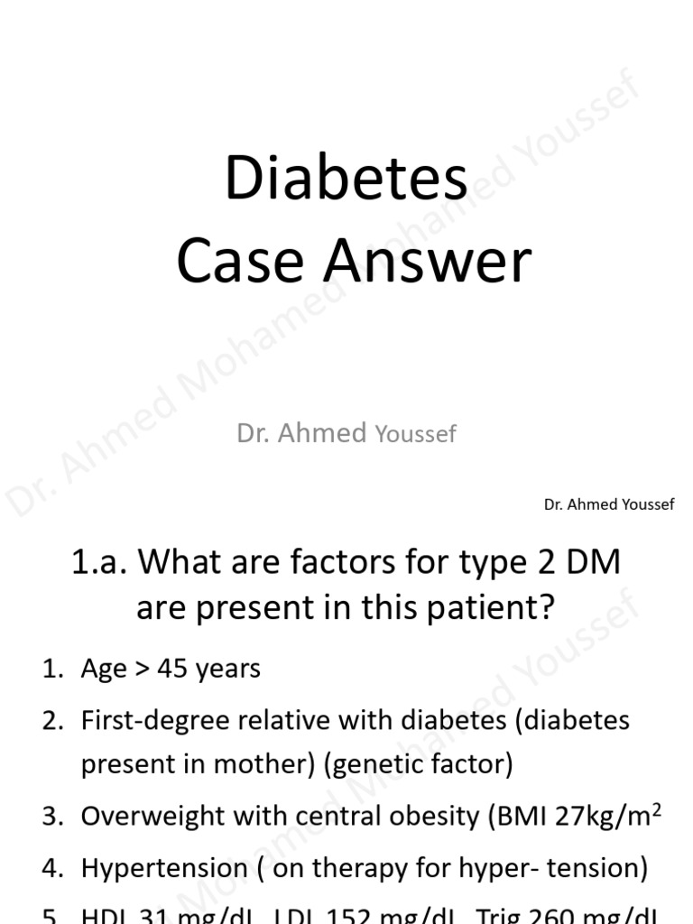 Diabetes Case Answer | PDF