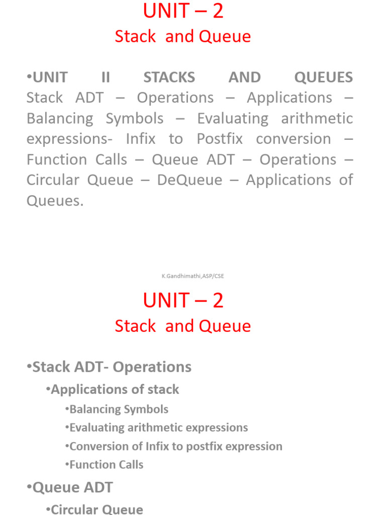DS - Unit - 2 FULL | PDF