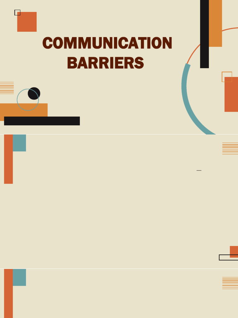 UNIT I 3. Communication Barriers | PDF