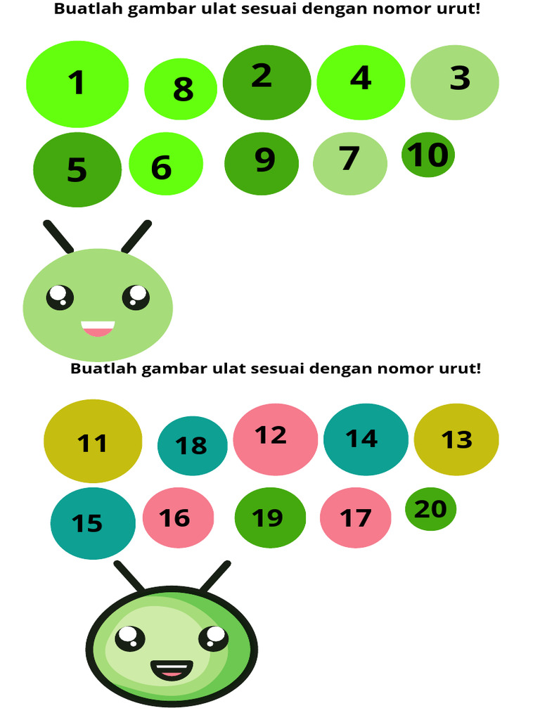 Buatlah Gambar Ulat Sesuai Dengan Nomor Urut! | PDF