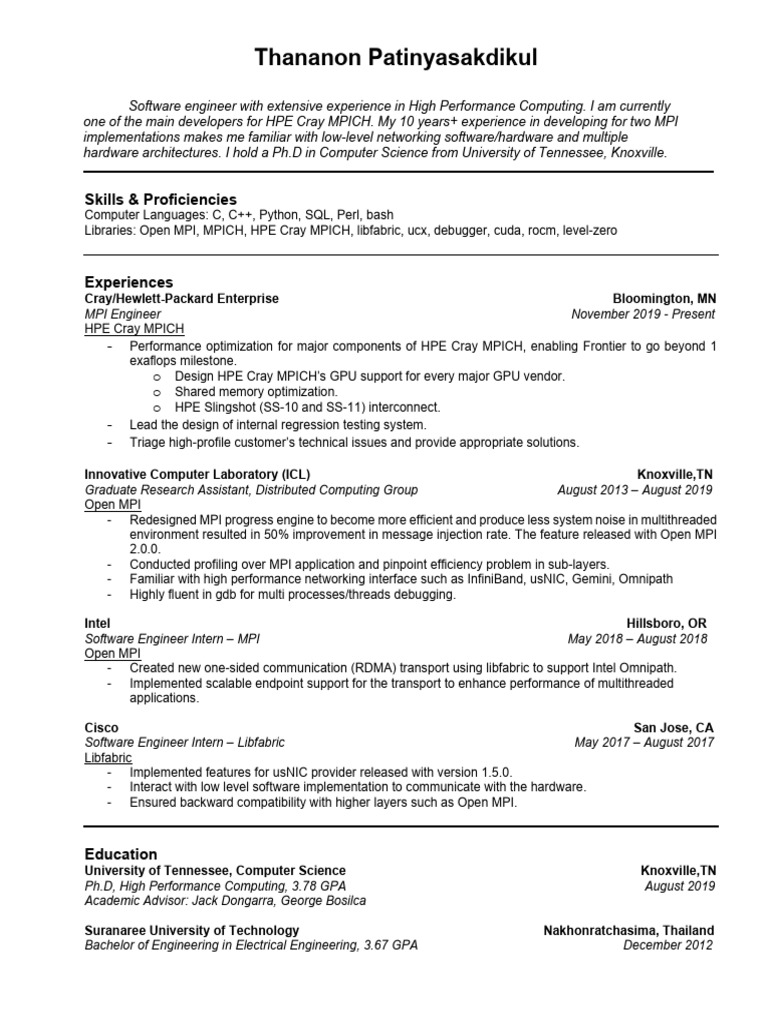 CV Thananon Censored | PDF