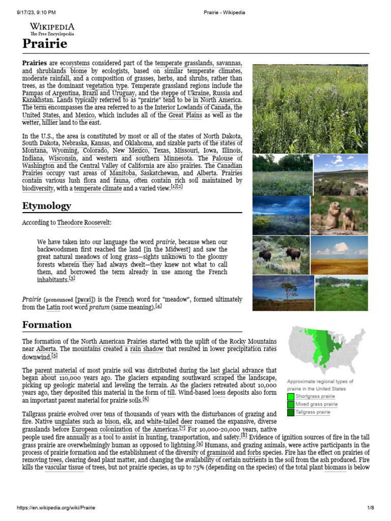 Prairie - Wikipedia | PDF