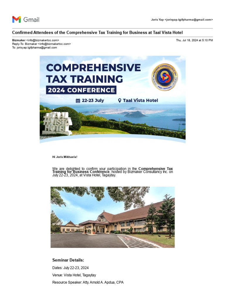 Taal Vist - BIR Seminar | PDF | Government Finances | Business